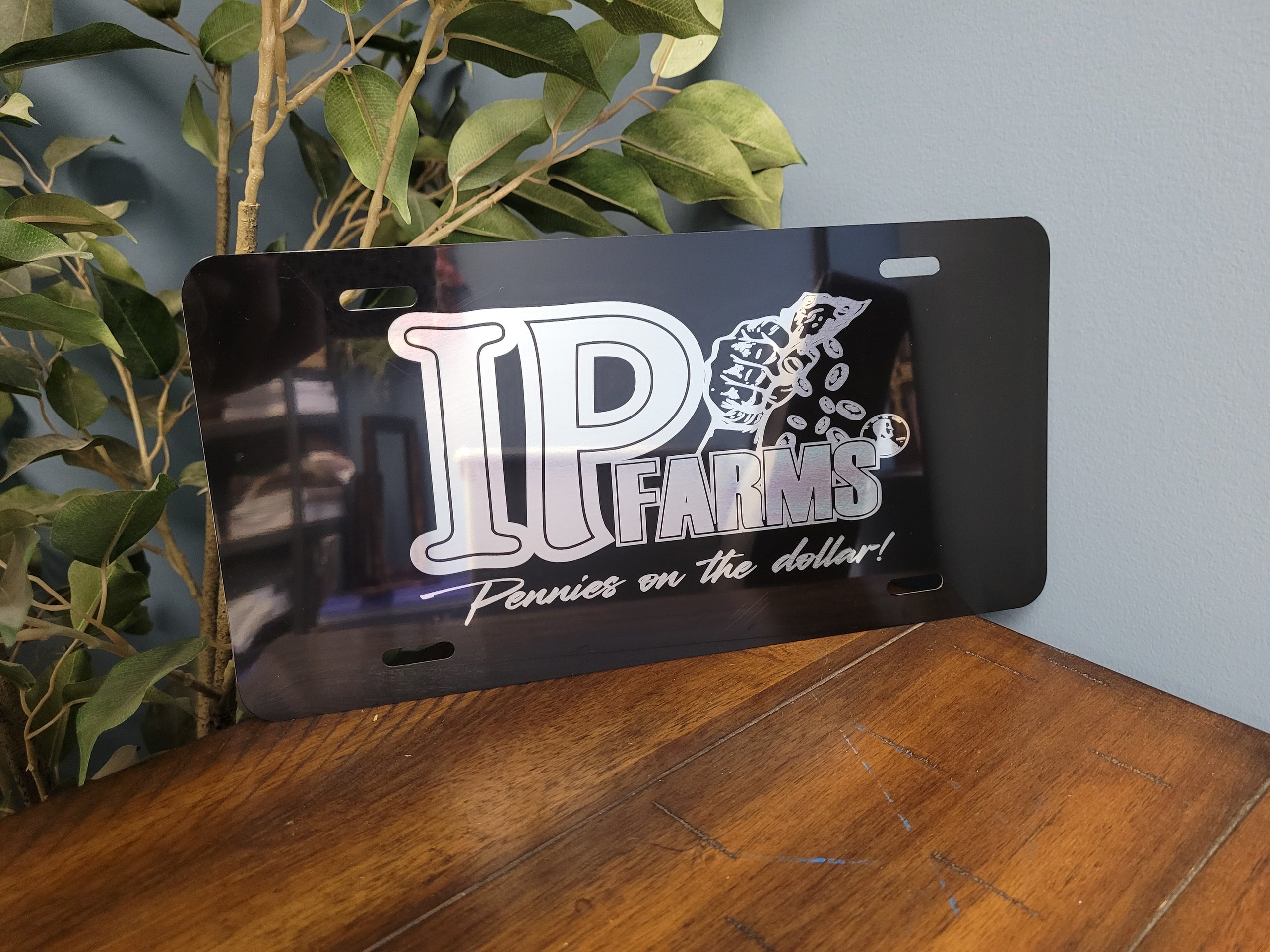 IP Farms License Plate | Farm Merch Bin