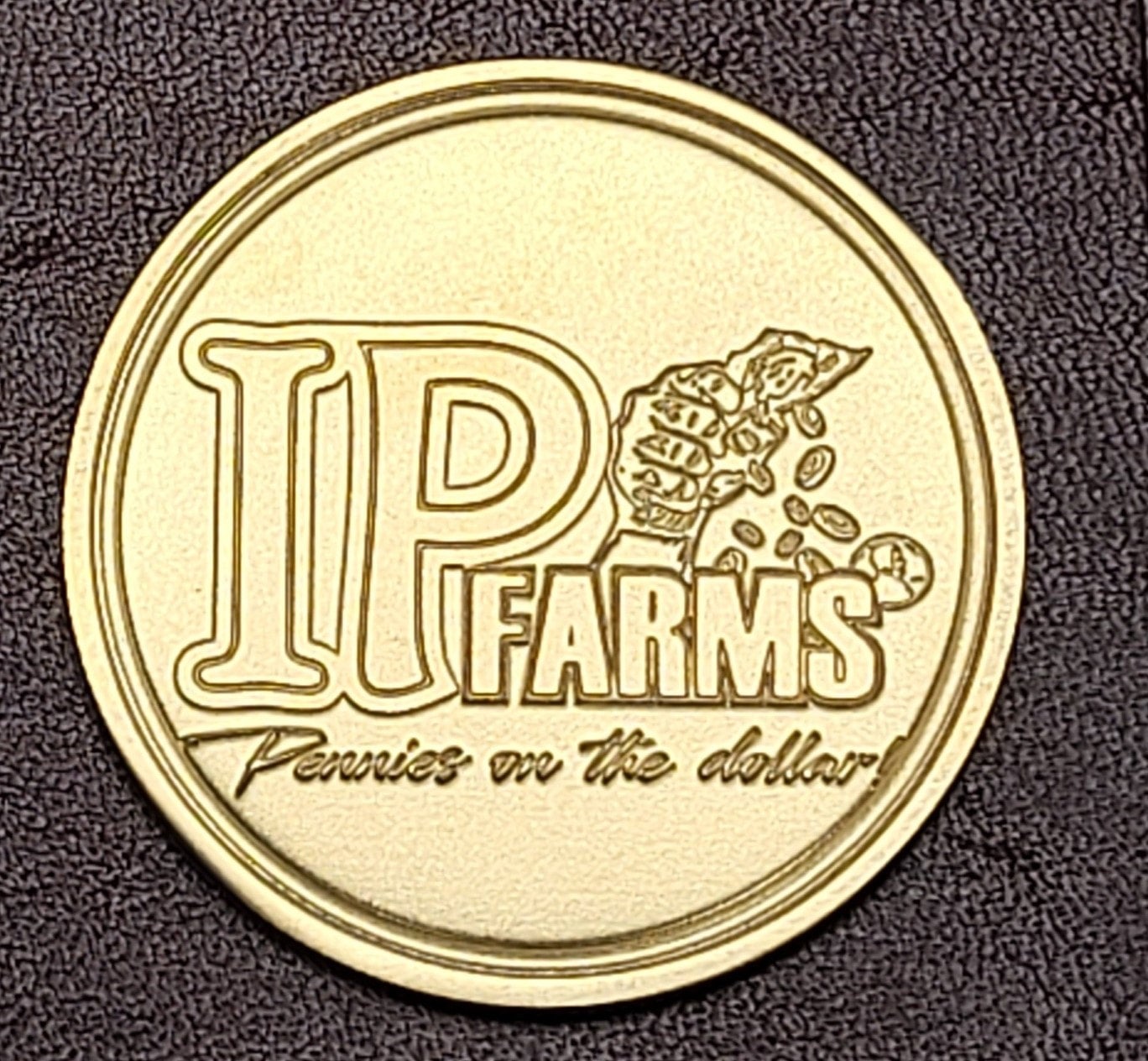 IP Farms Brass Challenge Coin | Farm Merch Bin